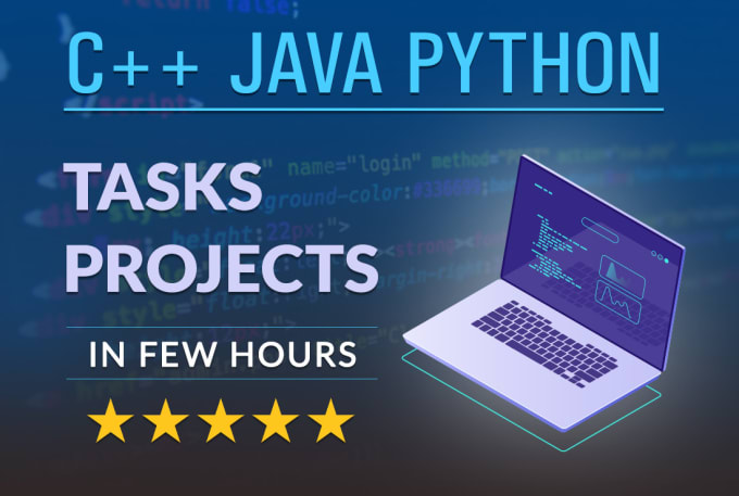 Code Your Cpp Java And Python Programming Task And Project By