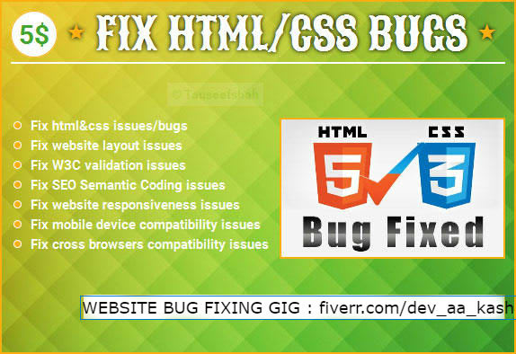 Fix Any Html Css Javascript Jquery Bugs Errors Issues By Dev Aa Kash