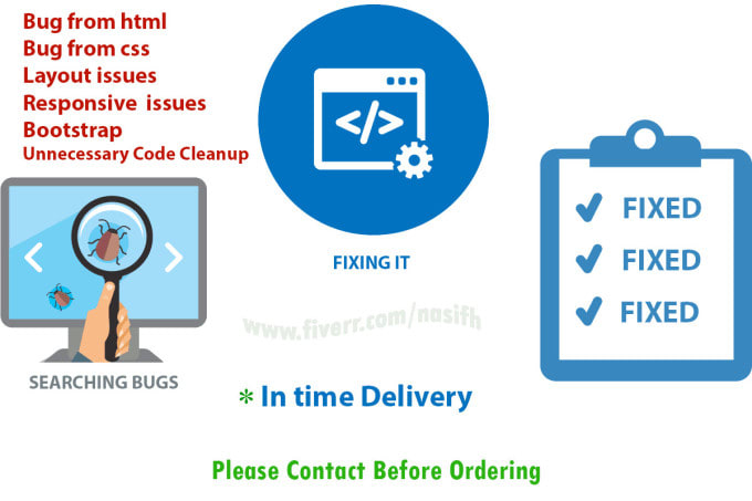 Fix Bugs In Html Css Bootstrap Jquery Javascript By Iqbal Fiverr