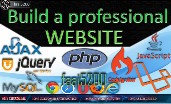 Build A Website In Html Php Codeigniter Laravel Or Fix Bugs By Faai