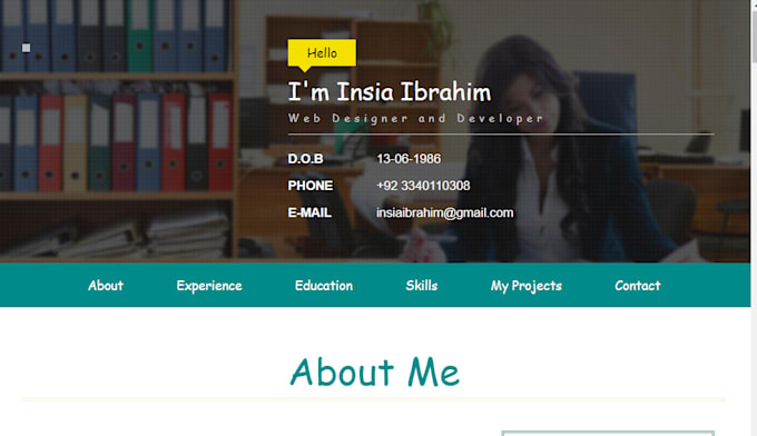 Create Responsively Resume Cv In Html And Css By Marira Fiverr