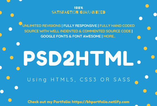 Convert Psd To Responsive Html Css Or Scss By Basithussain355 Fiverr