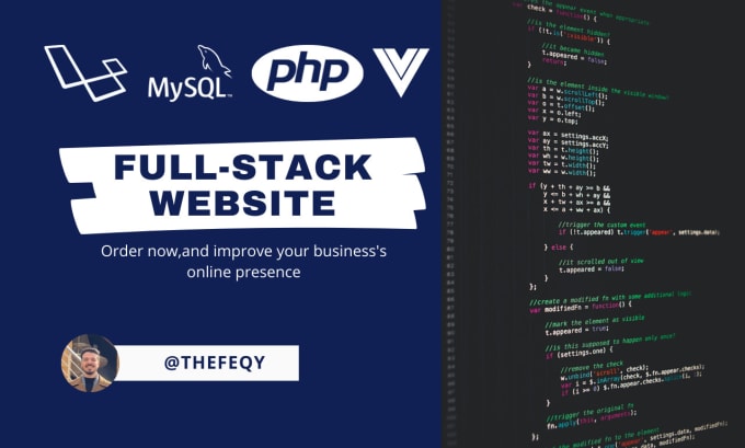 Be Your Fullstack Developer Laravel Vuejs Reactjs Nextjs By Elfeqy