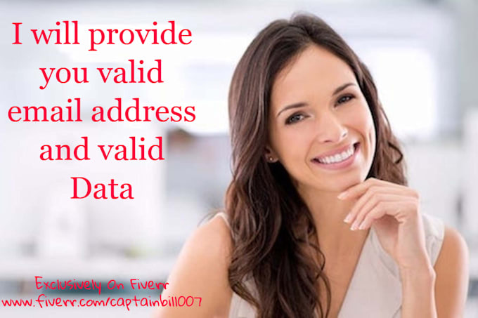Provide You Valid Email Address By Captainbill007 Fiverr