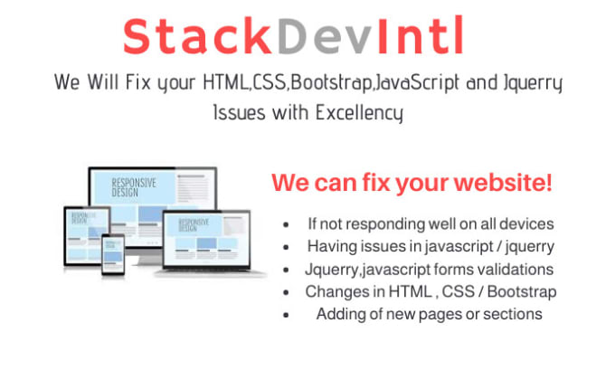 Fix Bugs In Frontend Web Development Html Css Bootstrap Javascript