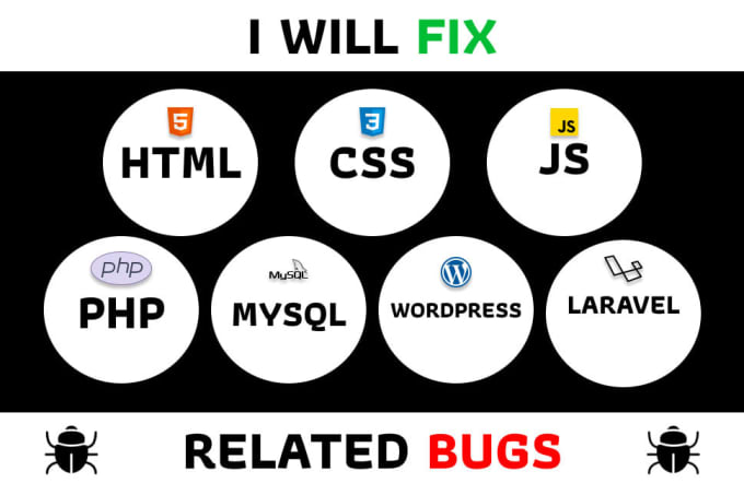 Fix Html Css Js Php Mysql Codeigniter Laravel Bug By Jamilxt Fiverr