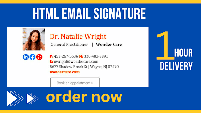 Design Clickable Custom Email Html Signature By Rifatilyas Fiverr