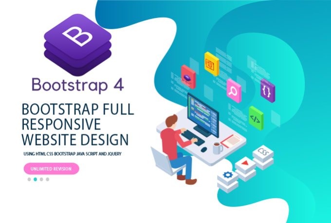 Design Custom Responsive Website Using Html Css Bootstrap By Asifali450