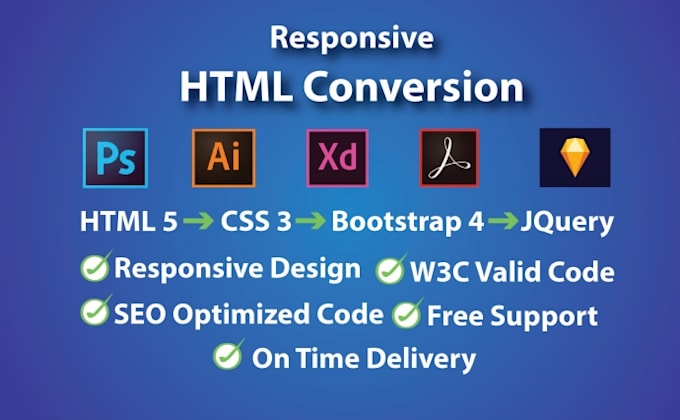 Convert Psd To Html Xd To Html Responsive Website By Farhanuulhaq