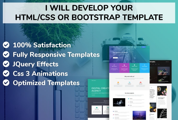 Convert Xd Psd Or Sketch To Html Css Bootstrap 4 By Raheel019 Fiverr