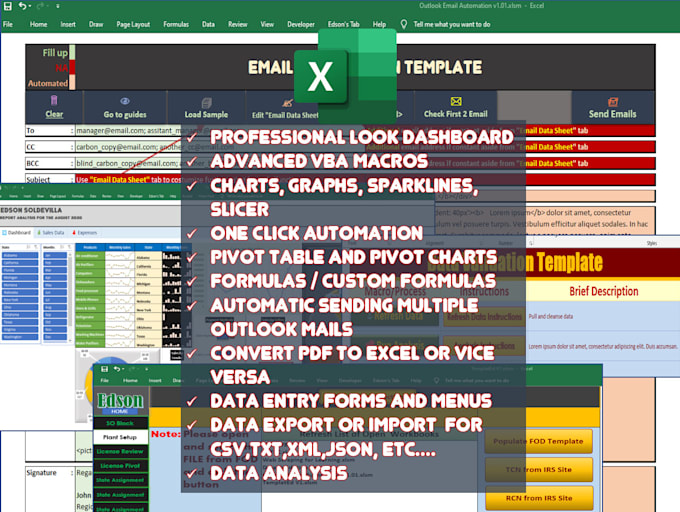 Automate Excel Data Entry Advanced Formula Macro Vba By Edsonvs Fiverr