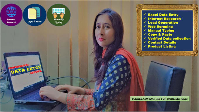 Fast Input Data Entry With Manually Typing And Web Research By Sehrish