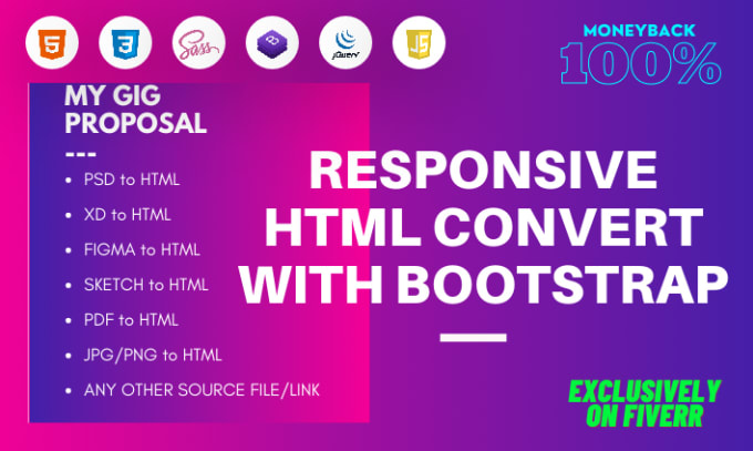Create Html Bootstrap Scss Tailwindcss Responsive Website With Html5