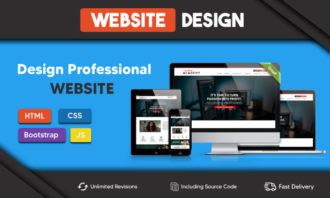 Design A Responsive Html Website Using Html Css Bootstrap By