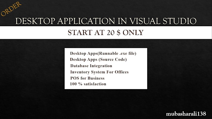 Develop Amazing Vb Dot Net And C Sharp Application By Mubasharali138