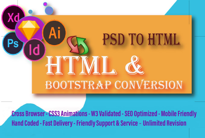Convert Psd To Html Xd To Html Figma To Html Bootstrap By Sonyrafsan1