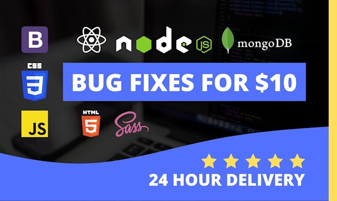 Fix Html Css Bootstrap Js React Node Mongo Bugs By Muneeebnaveeed