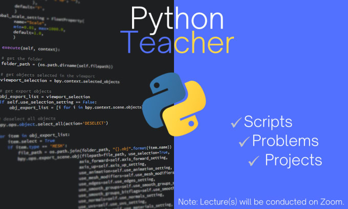 Teach You Python Development Coding And Scripting By A3du114h Fiverr