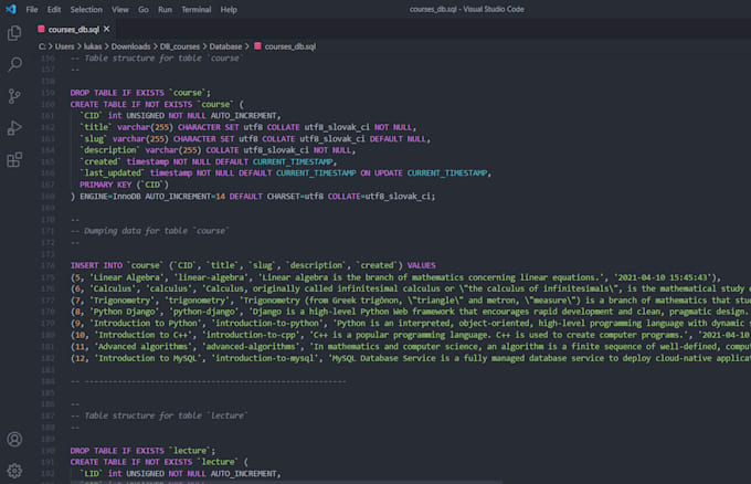 Construct A Mysql Database For You By Lukaskr Fiverr
