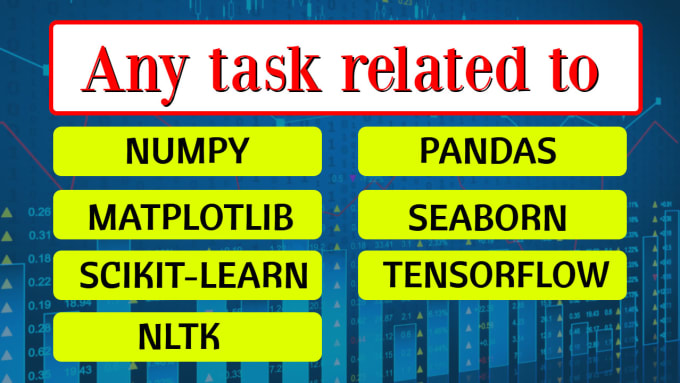 Do Any Task With Tensorflow Scikit Learn Matplotlib Numpy Pandas By