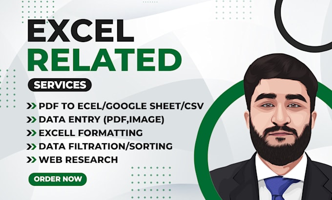 Excel Data Entry Csv Pdf To Excel In Hours By Hassansaeed Fiverr
