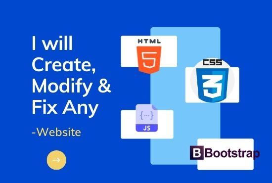 Create Modify Fix Website In Html Js Css Bootstrap By Atik 16 Fiverr