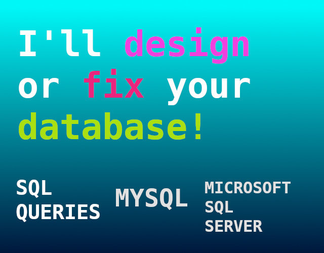 Help You Design Update Or Fix Your Sql Database Issues By Howard Etc