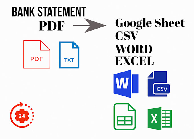 Convert Bank Statement Pdf To Excel Csv Word Googlesheets By