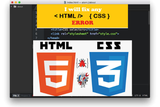 Fix Errors In Html And Css By Tayyabatehseen6 Fiverr