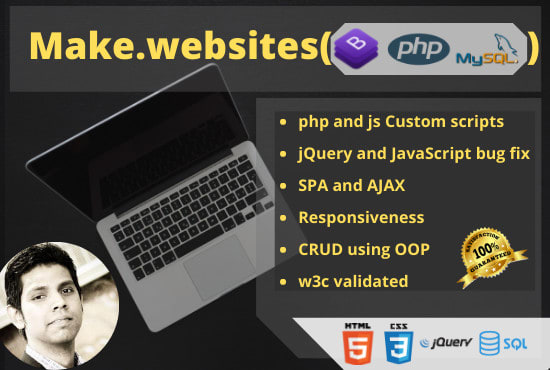 Do Html Bootstrap Jquery Javascript Php Mysql By Shahedrahman