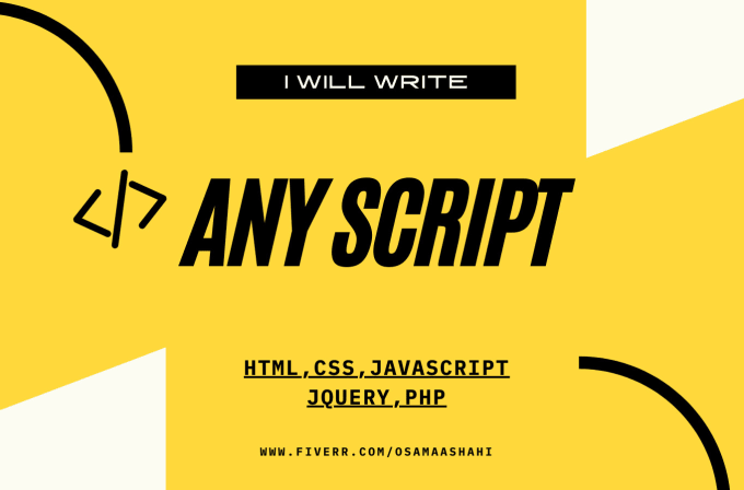 Write Html Css Javascript Jquery Scripts Or Fix Issues By