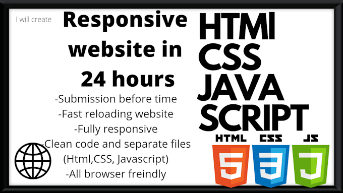 Create Responsive Html Css And Javascript Website By Harsh Tank Fiverr