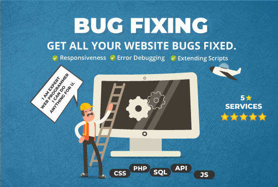 Fix Bugs In Your Php Mysql Html Css Javascript Website By