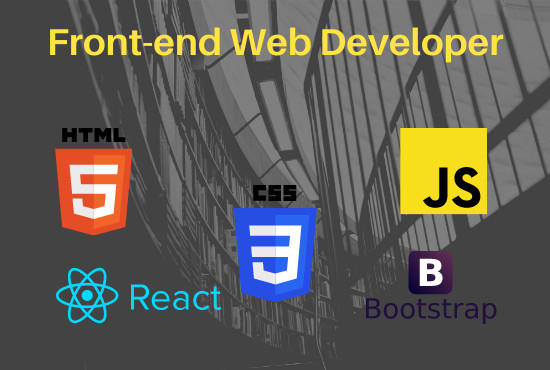 Be Your Front End Web Developer Designer With Html Css Bootstrap Js
