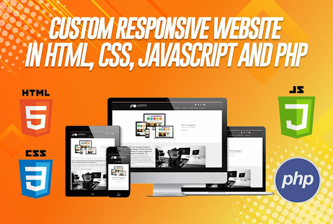Design Develop A Custom Responsive Website In Html Css Javascript