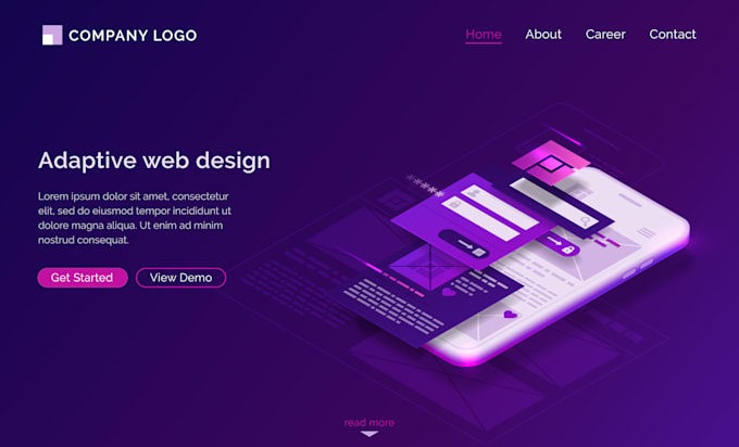 Create A Resposive Landing Page With Html Css And Javascript By Design
