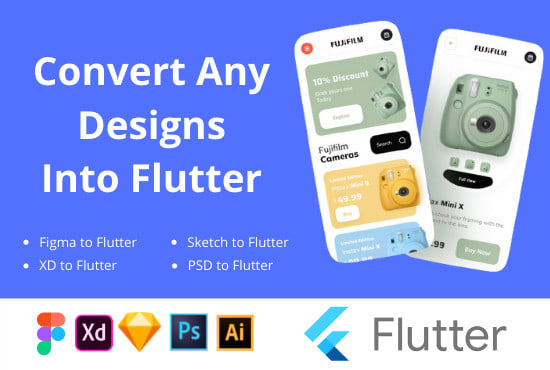 Convert Figma Sketch Adobe Xd Designs To Flutter By Tusharsoftdev