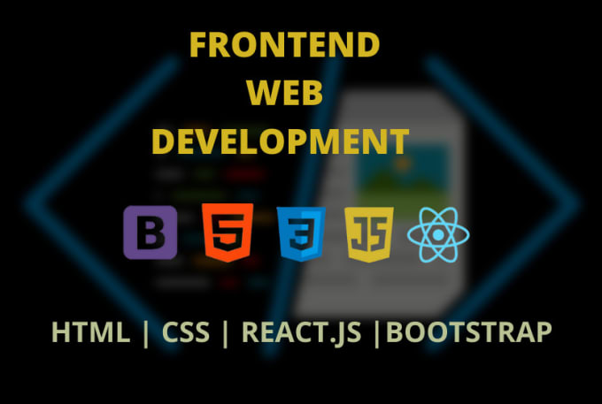 Do Frontend Web Development Using Html Css Bootstrap React Js By