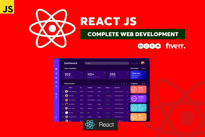 Develop Web App Front End React Js Html Css With Rest Api By