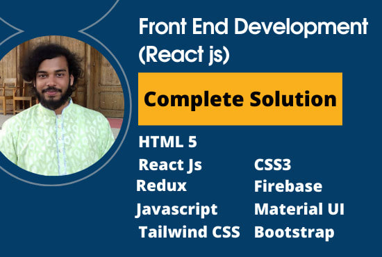 Develop Design And Customize Frontend Using Html Css React Javascript