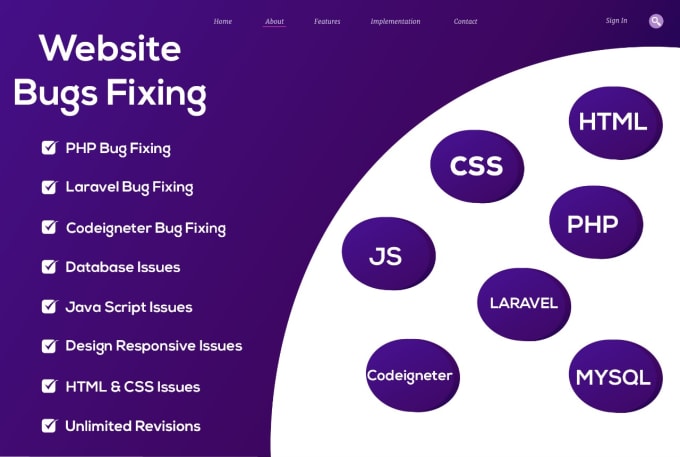 Fix Html Css Bootstrap Php Laravel Bugs In Your Website By Sikandar
