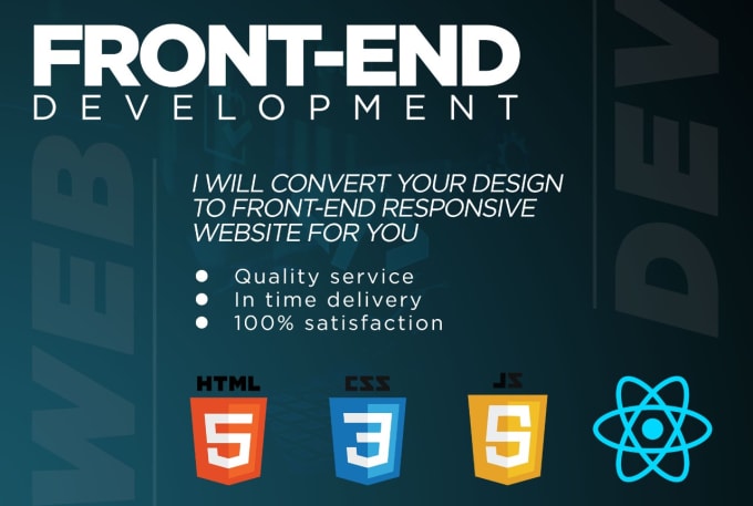 Do Responsive Front End Web Development In React Nodejs Html Css By