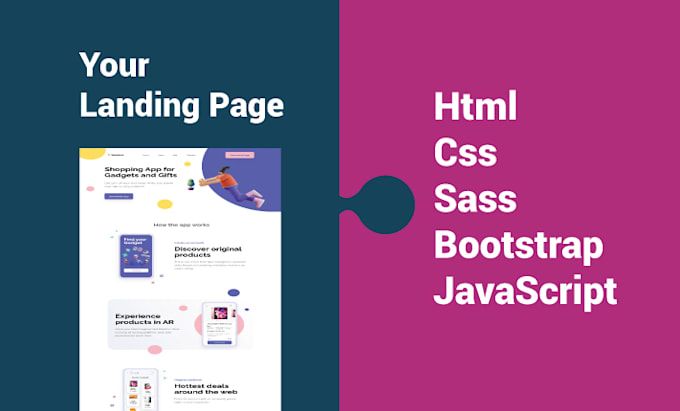 Design Modern Responsive Landing Page With Html Css And Javascript By Umarcse Fiverr