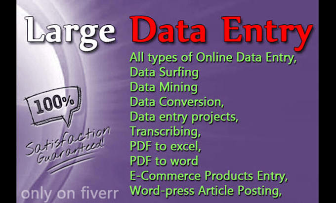 Do Accurate Data Entry Copy Paste Web Scrap Pdf To Excel By