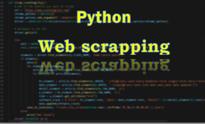 Do Web Scraping In Python By Softsolution Fiverr