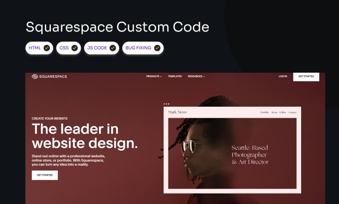 Add Custom Html Css And Js Code To Squarespace Website By Mohibarshi