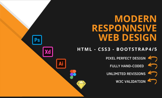 Psd To Html5 Xd Sketch Figma To Html5 And Responsive By