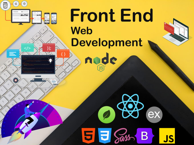 Do Responsive Front End Web Development In React Nodejs Html Css