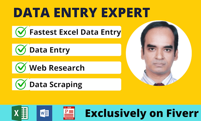 Do Fastest Data Entry Excel Data Entry Copy Paste Web Research By