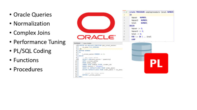 Design Database Write Sql Query And Plsql Coding In Oracle By Datasolz